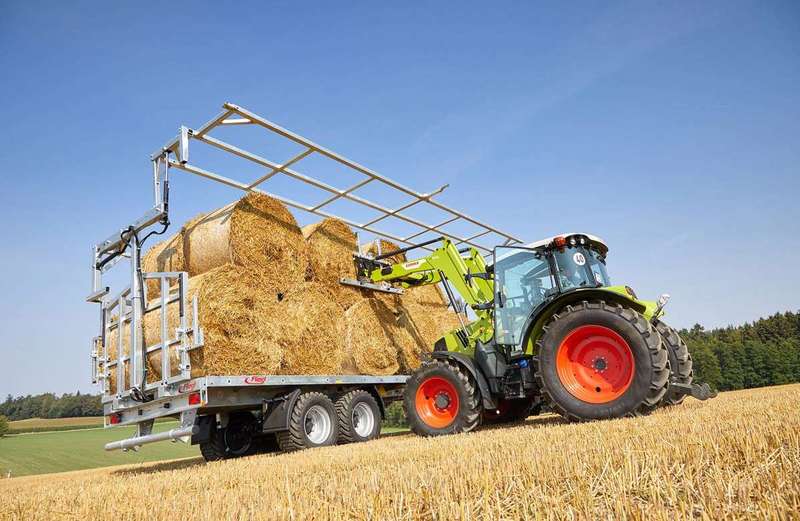 Platform and bale transport trailers